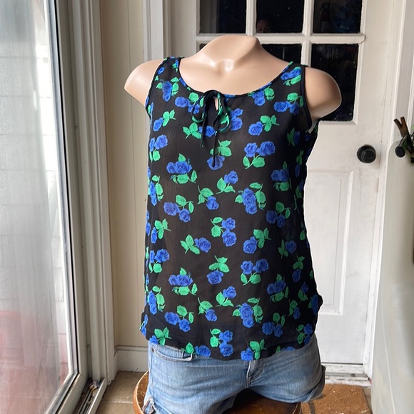 Tops | 31 No Tags Sheer Floral Tank Top Super Cute | Poshmark